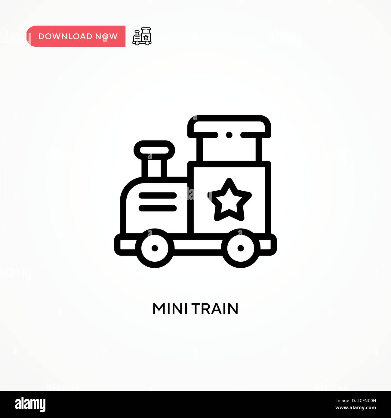 Mini train vector icon. Modern, simple flat vector illustration for web ...