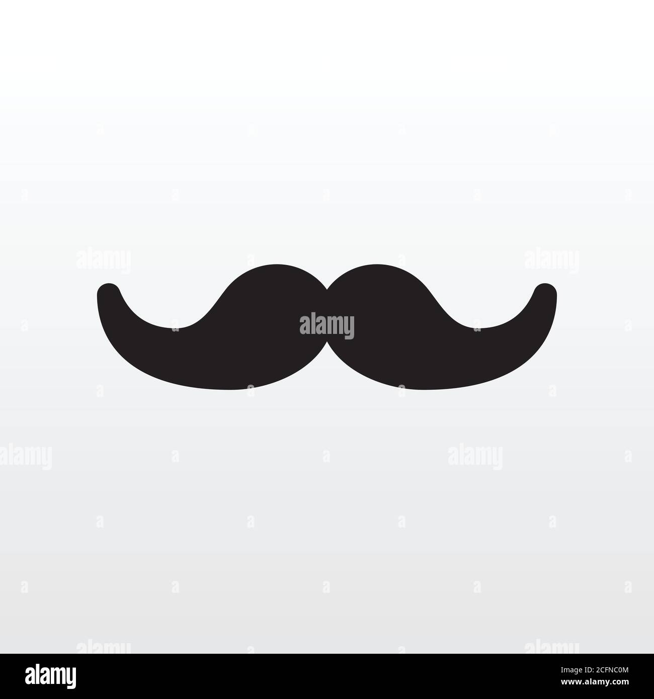 Moustache icon isolated style vector illustration. Black moustache ...