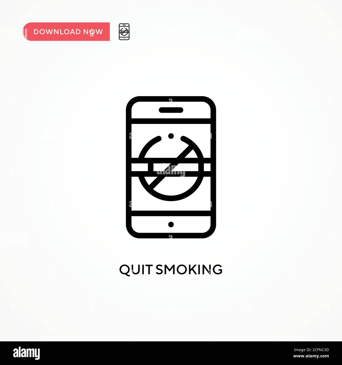 Quit smoking vector icon. Modern, simple flat vector illustration for ...