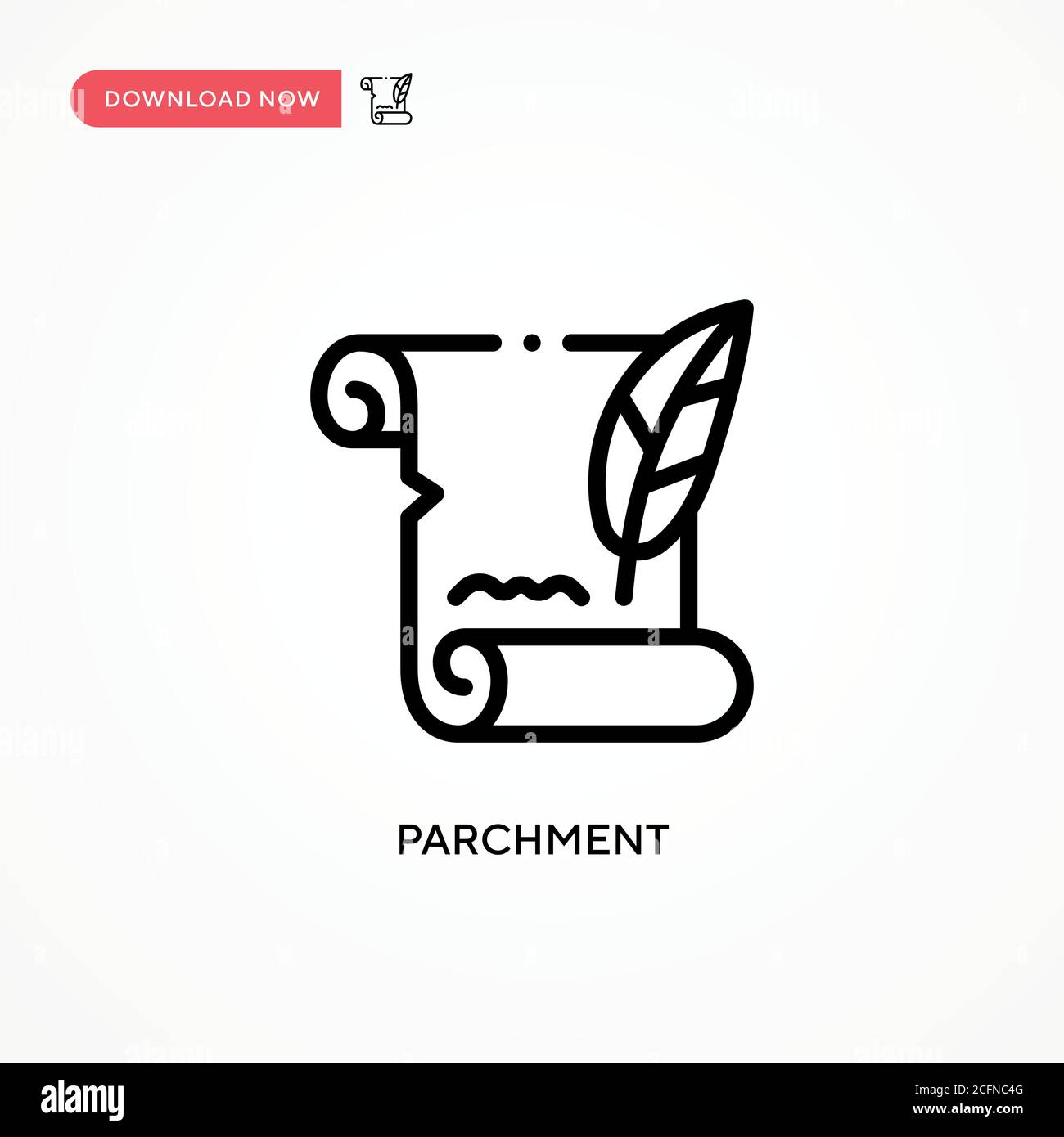 Parchment vector icon. Modern, simple flat vector illustration for web ...