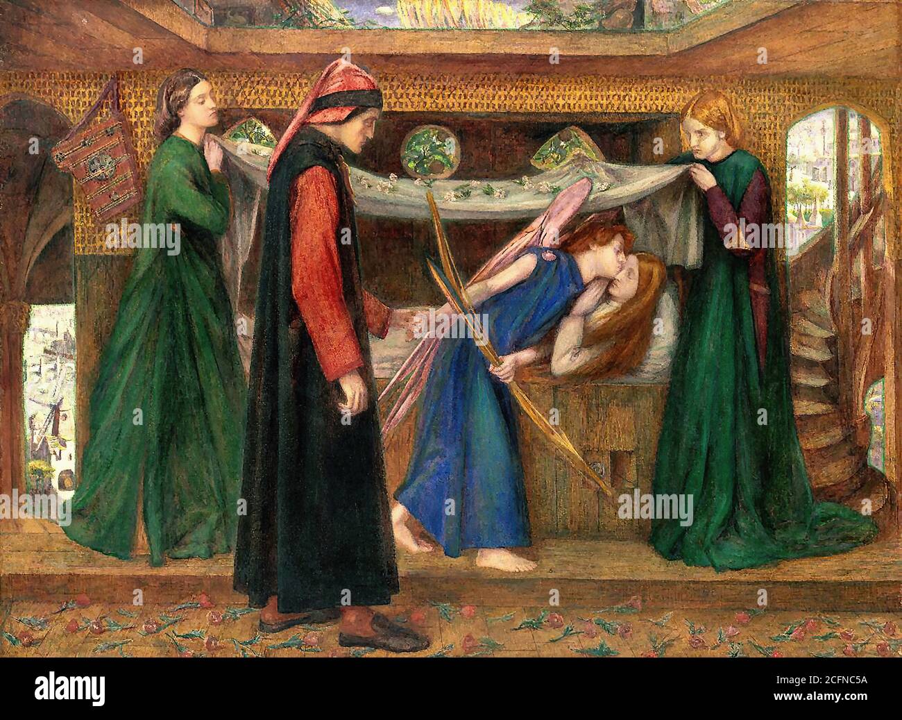 Rossetti Dante Gabriel - Dante's Dream at the Time of the Death of ...