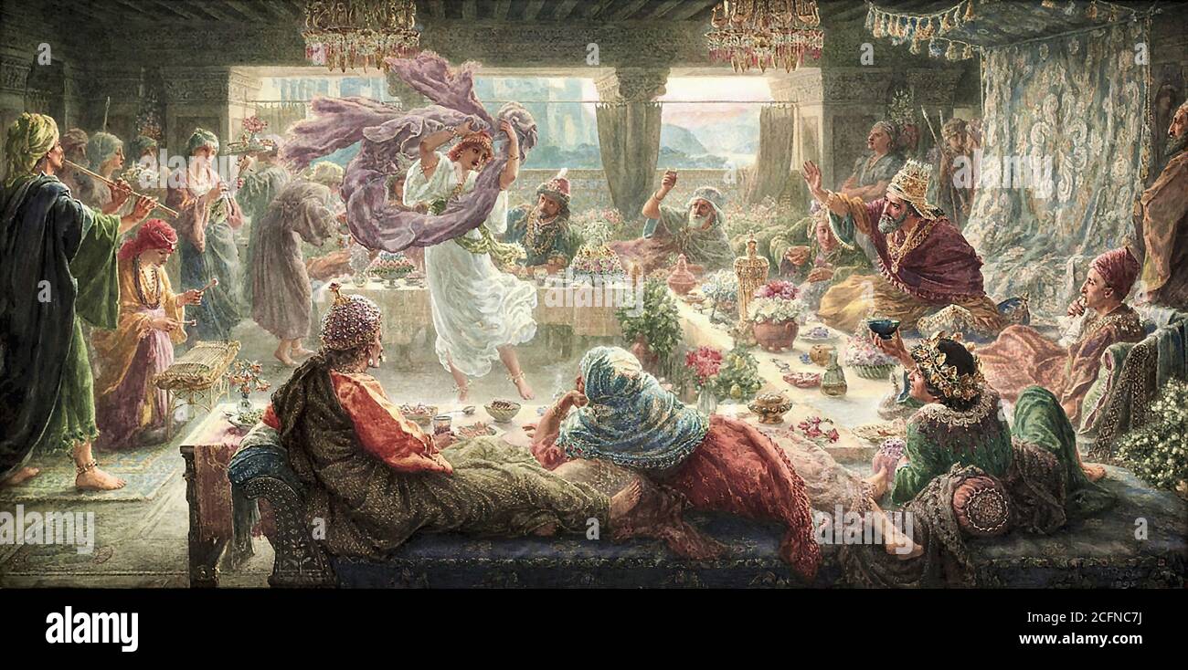 Rooke Thomas Matthews - Herod's Feast - British School - 19th Century ...
