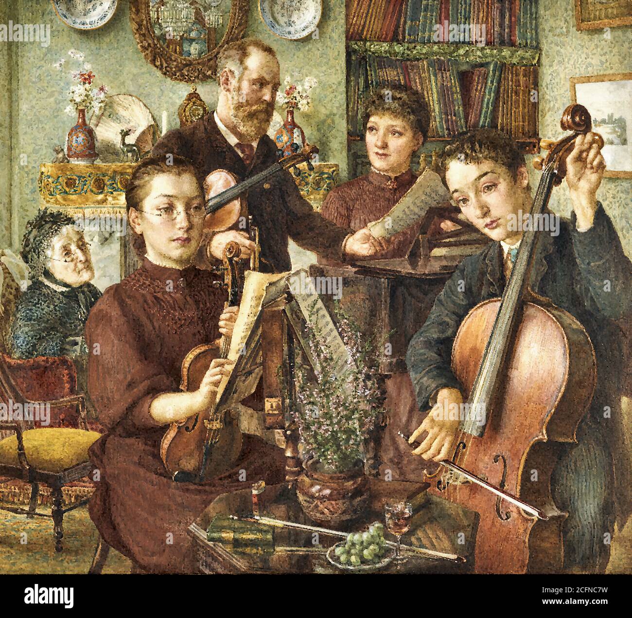 Rooke Thomas Matthews - Musicians - British School - 19th Century Stock ...