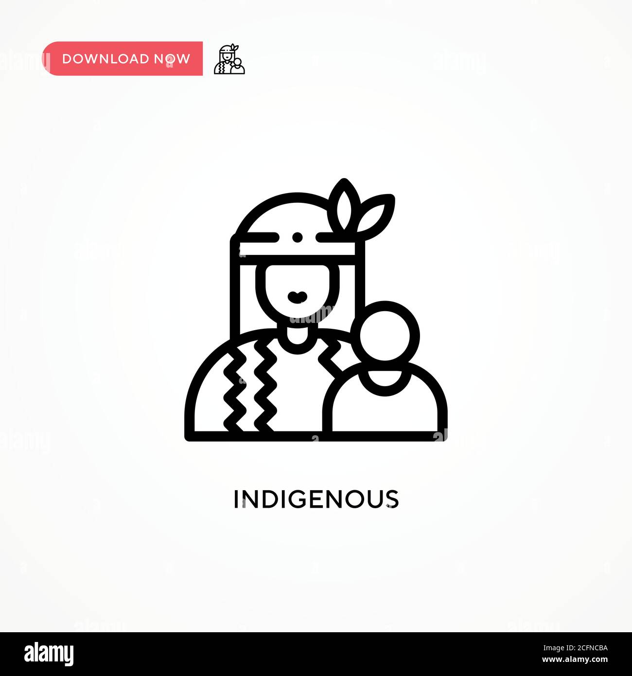 Indigenous vector icon. Modern, simple flat vector illustration for web ...