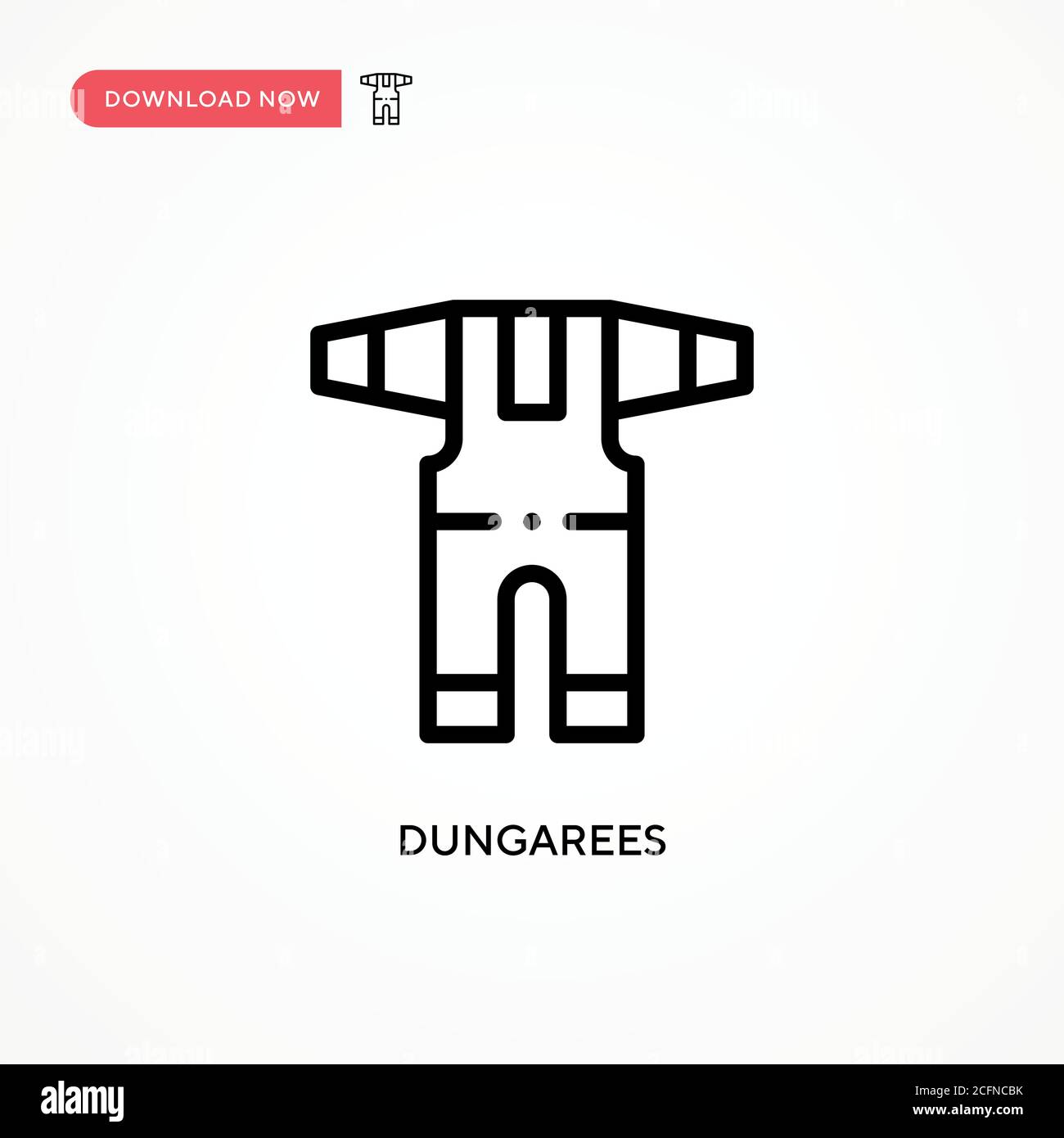 Dungarees vector icon. Modern, simple flat vector illustration for web site or mobile app Stock ...