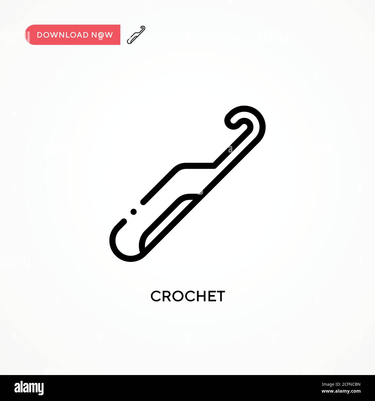 Crochet vector icon. Modern, simple flat vector illustration for web ...