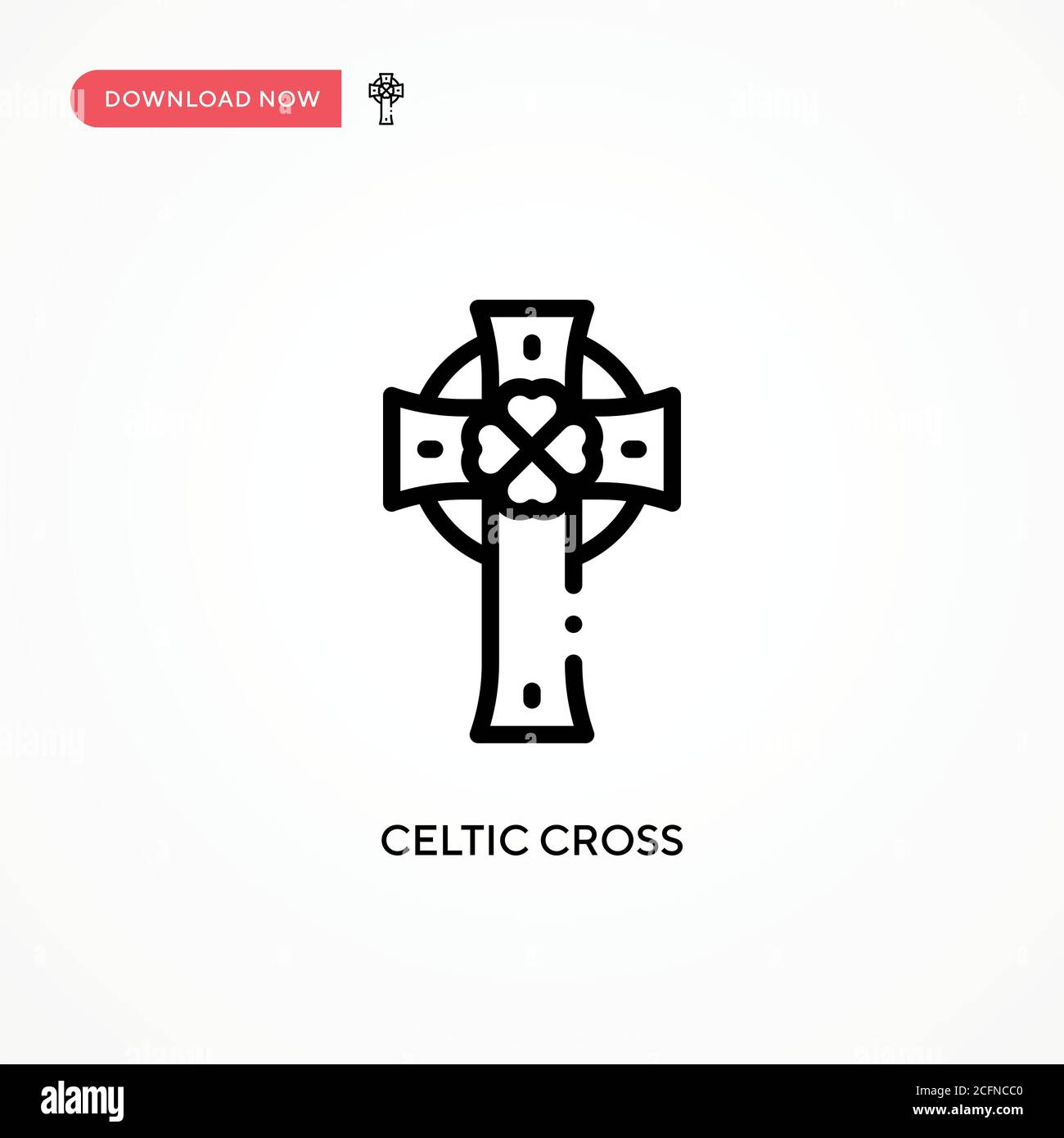 Celtic cross vector icon. Modern, simple flat vector illustration for ...