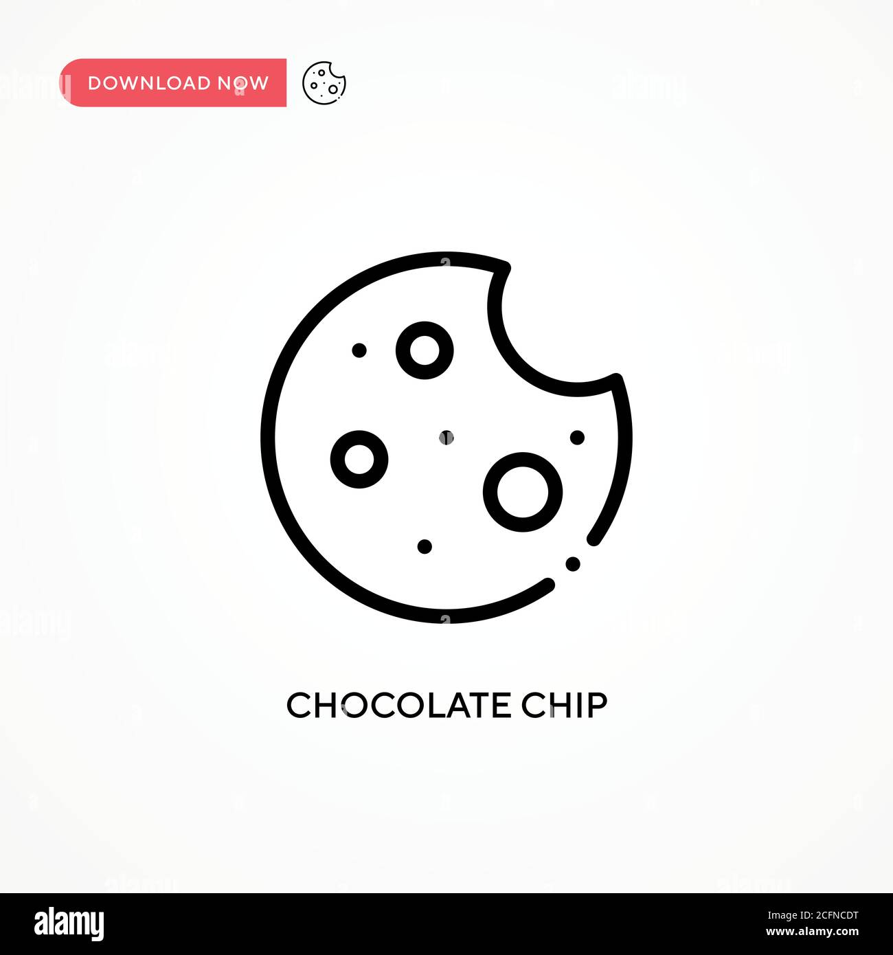 Chocolate chip vector icon. Modern, simple flat vector illustration for ...