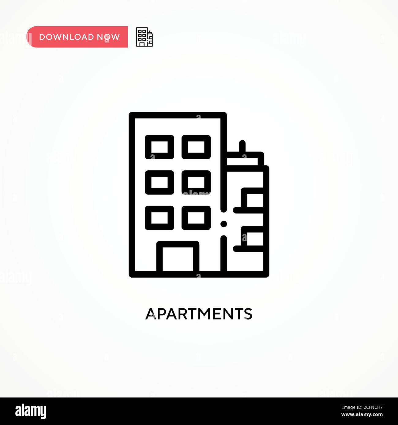 Apartments vector icon. Modern, simple flat vector illustration for web ...