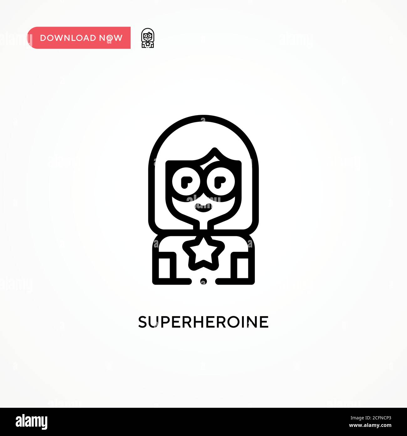 Superheroine vector icon. Modern, simple flat vector illustration for web site or mobile app ...
