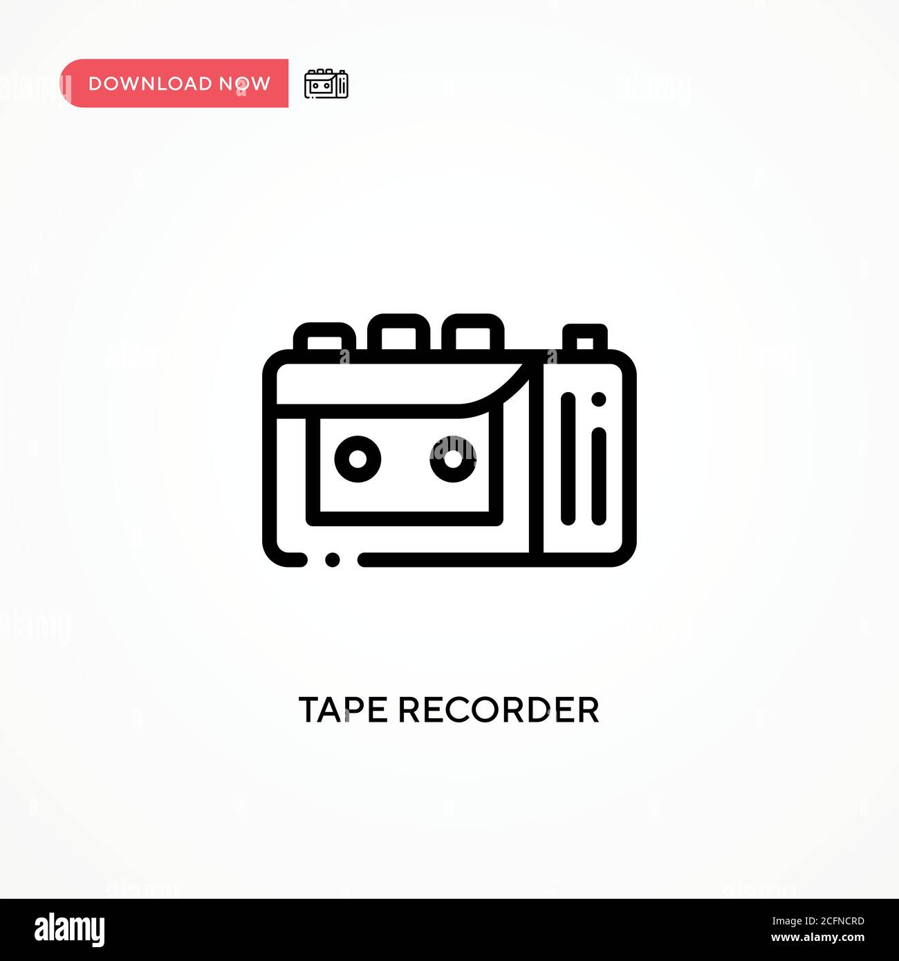 Tape recorder vector icon. Modern, simple flat vector illustration for web site or mobile app ...