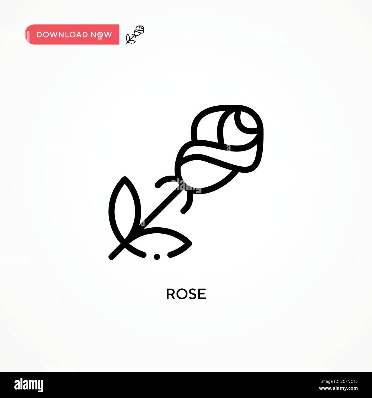 Rose vector icon. Modern, simple flat vector illustration for web site ...