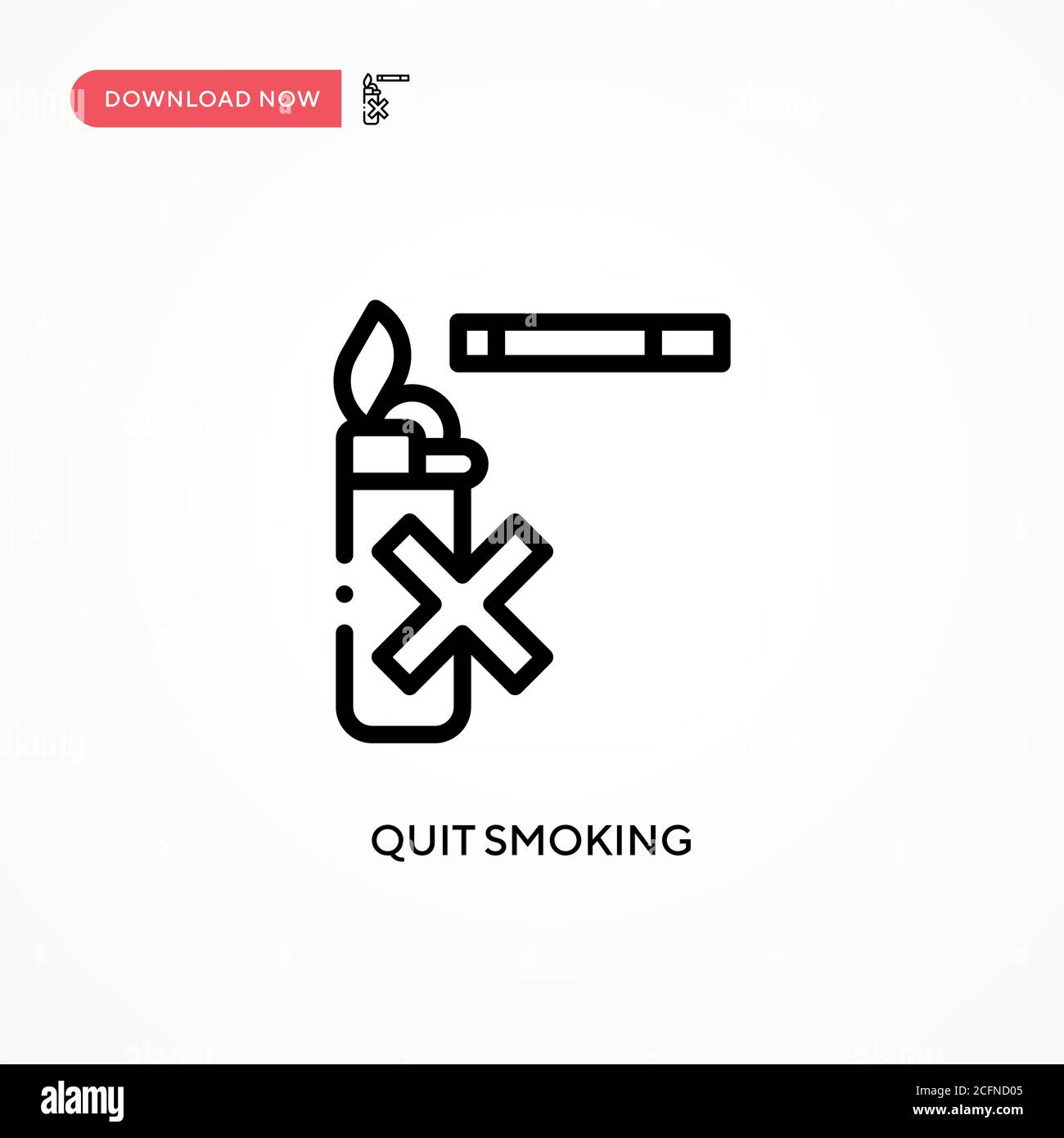 Quit smoking vector icon. Modern, simple flat vector illustration for ...