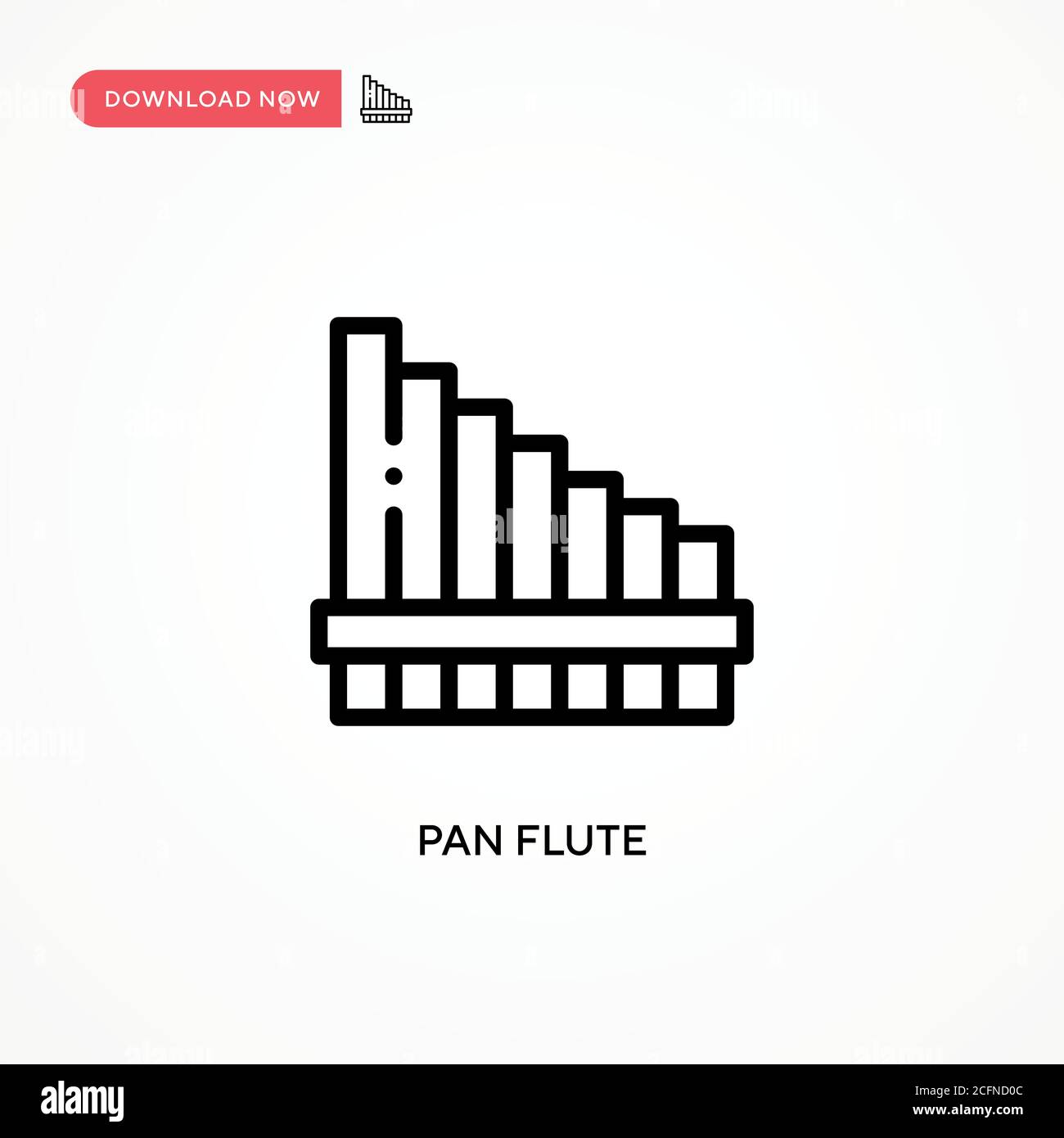 Pan flute vector icon. Modern, simple flat vector illustration for web site or mobile app Stock ...