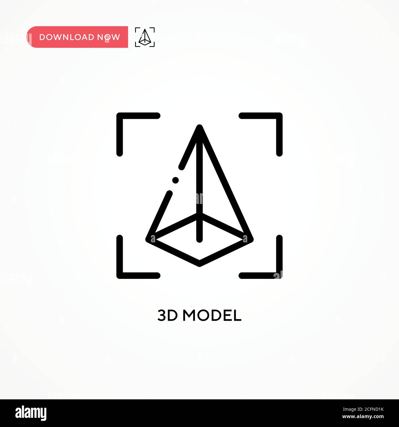 3d model vector icon. Modern, simple flat vector illustration for web ...