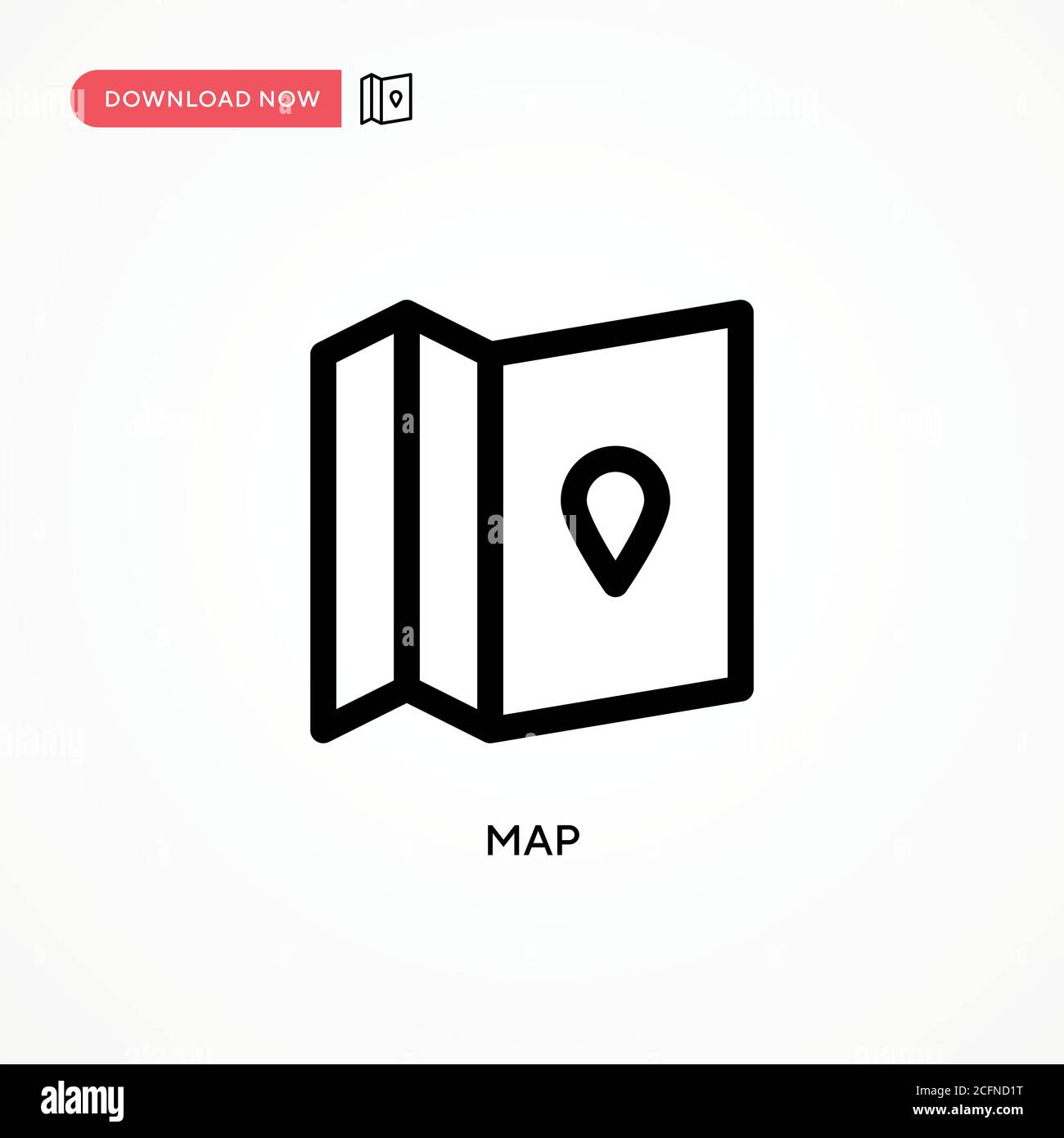 Map vector icon. Modern, simple flat vector illustration for web site ...