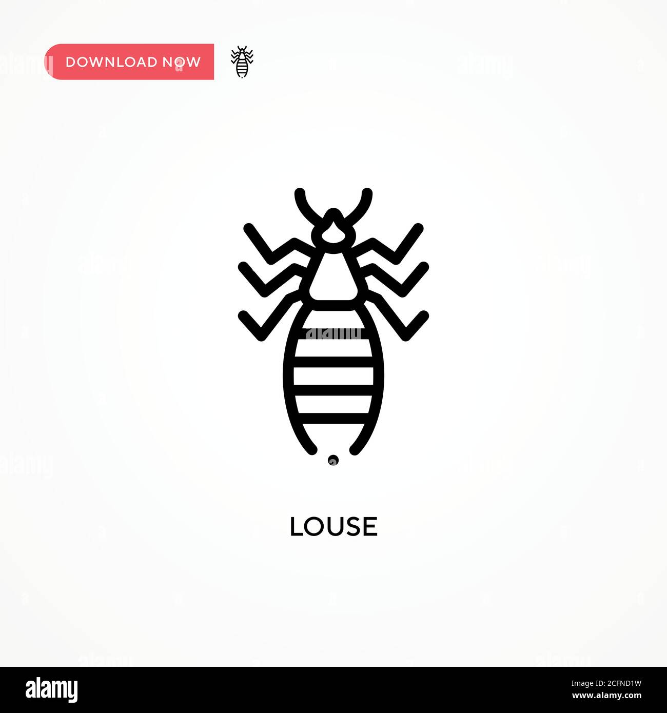 Louse vector icon. Modern, simple flat vector illustration for web site ...