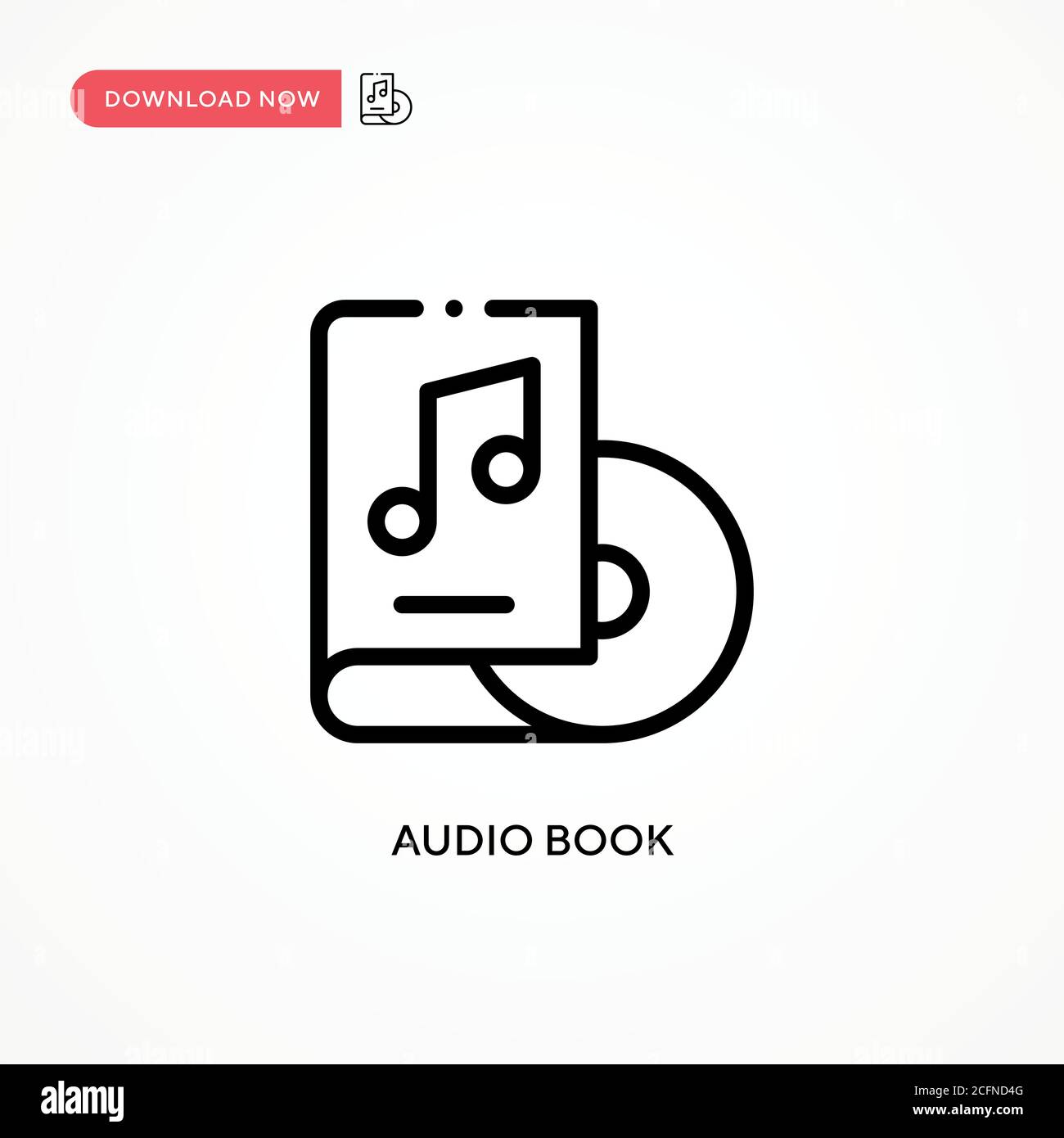 Audio book vector icon. Modern, simple flat vector illustration for web ...