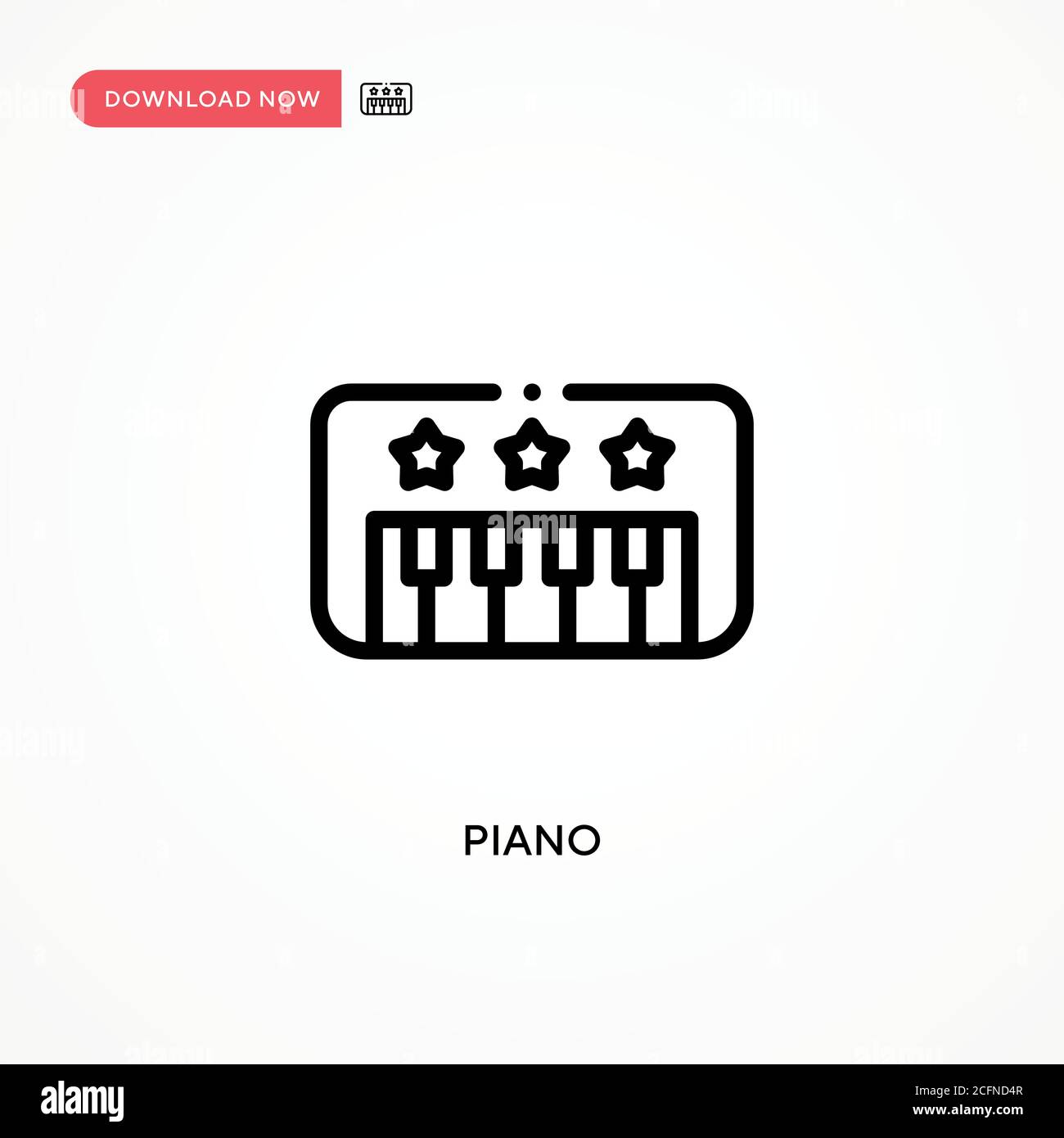Piano vector icon. Modern, simple flat vector illustration for web site ...