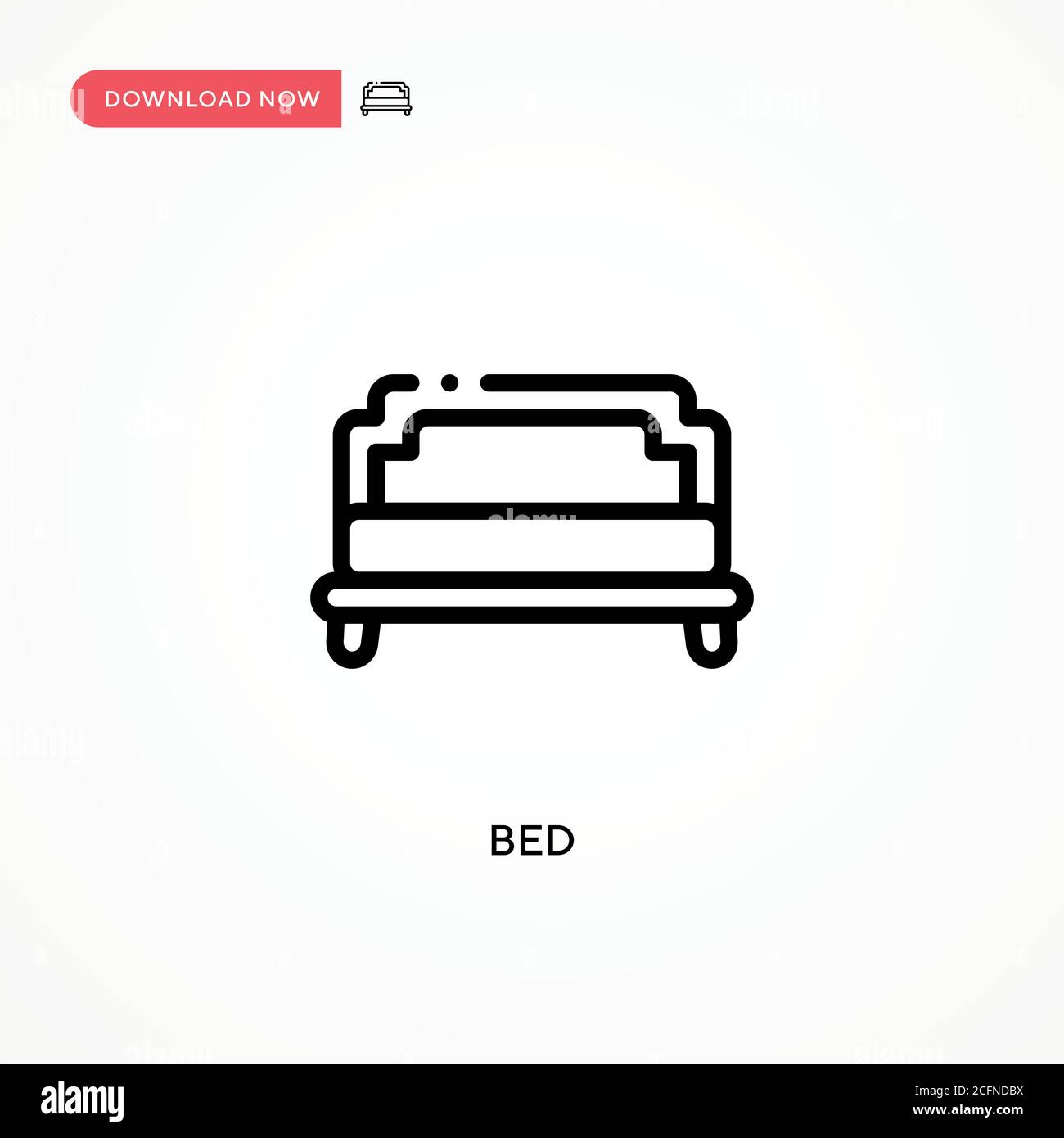Bed vector icon. Modern, simple flat vector illustration for web site ...
