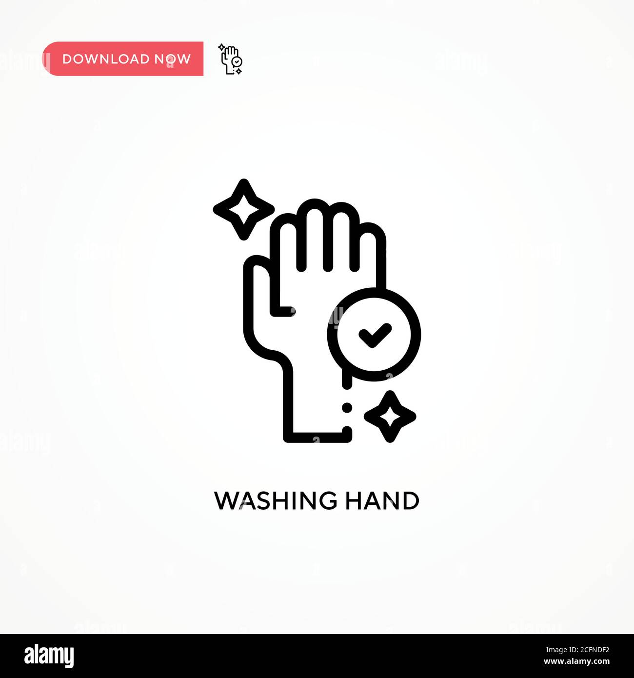 Washing hand vector icon. Modern, simple flat vector illustration for ...