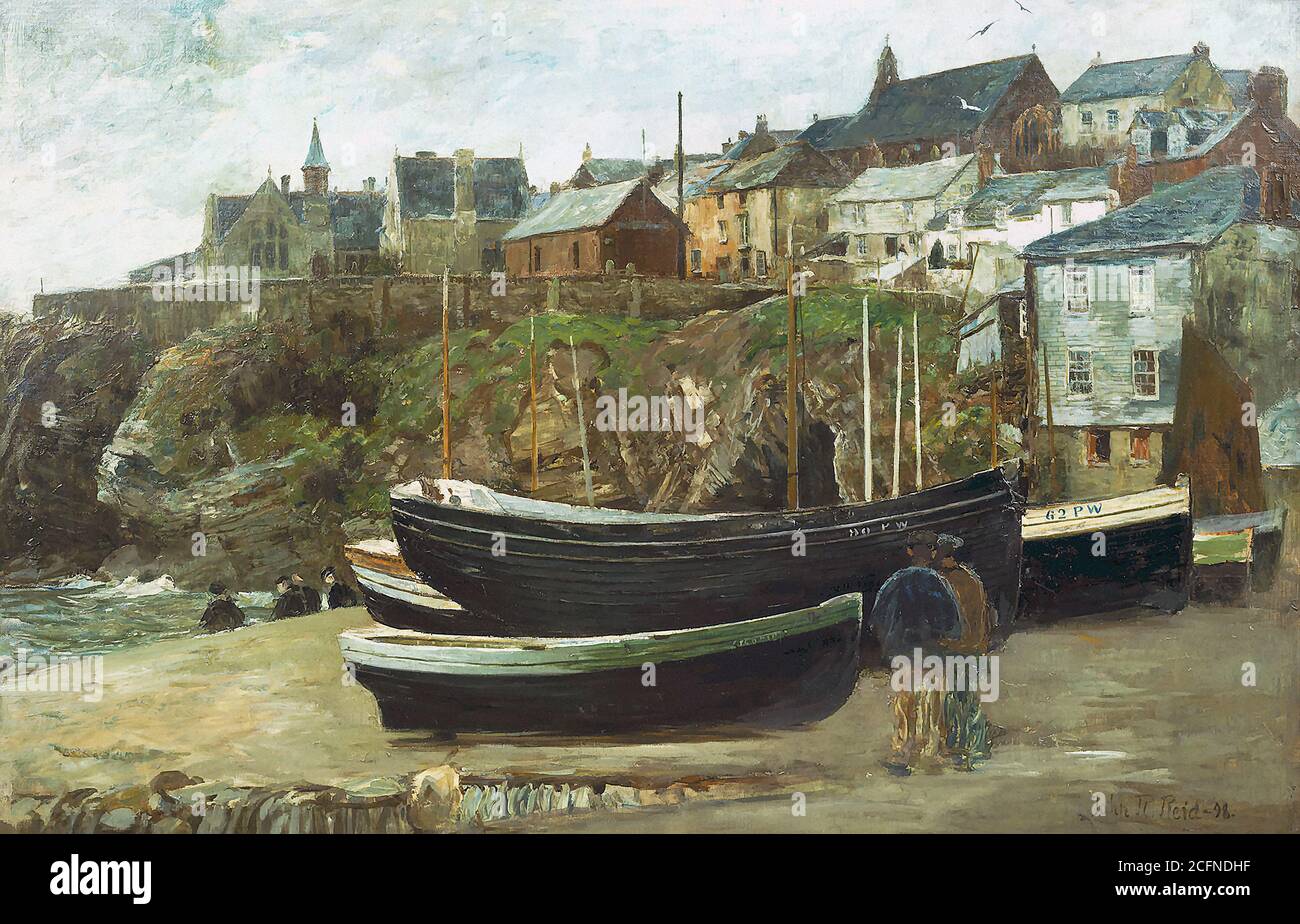 Reid John Robertson - Port Isaac Cornwall - British School - 19th ...