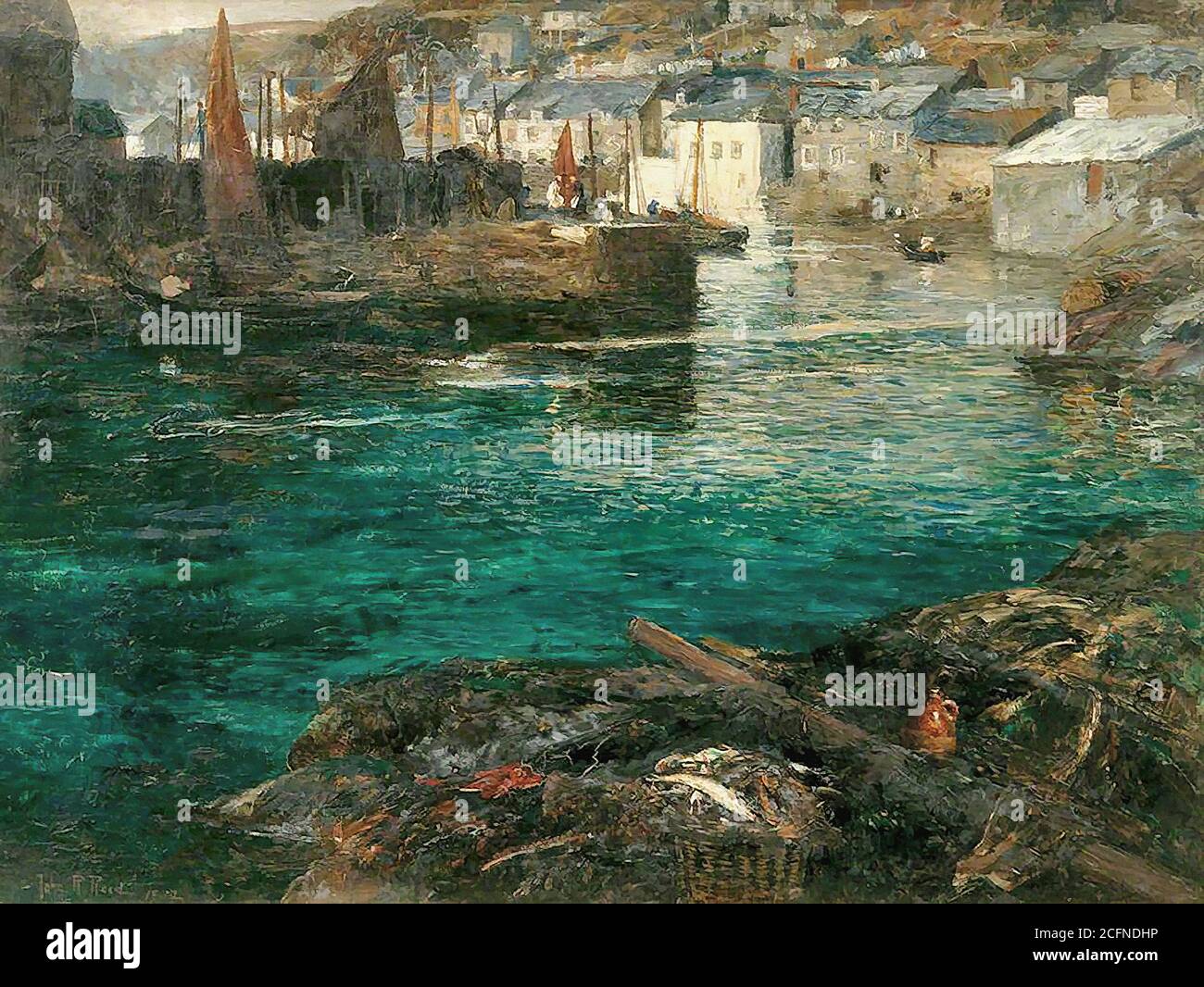 Reid John Robertson - Polperro - British School - 19th Century Stock ...