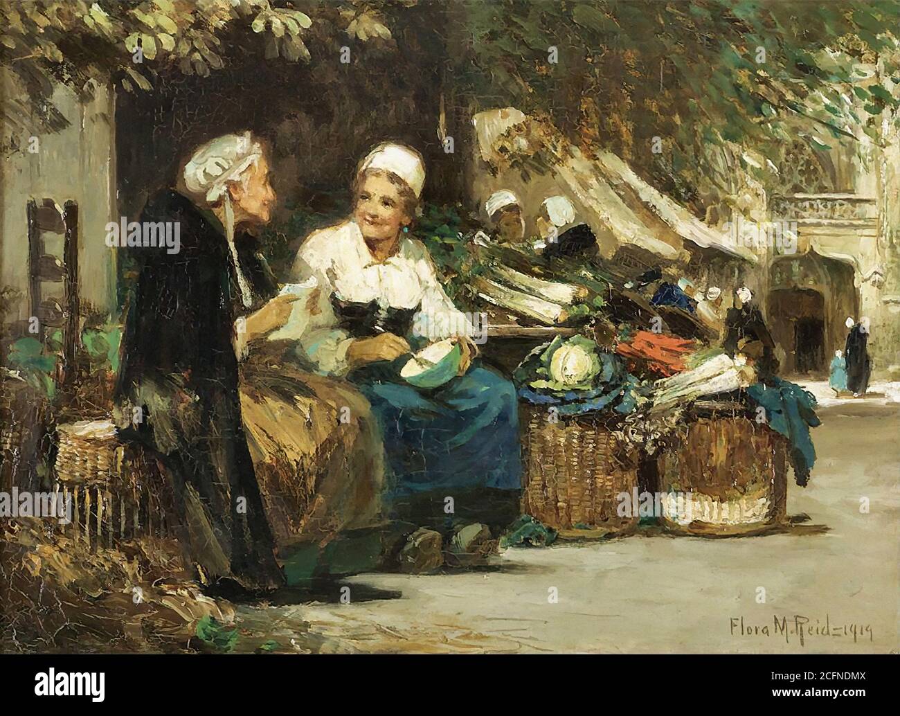 Reid Flora Macdonald - Market Gossip 1 - British School - 19th Century ...