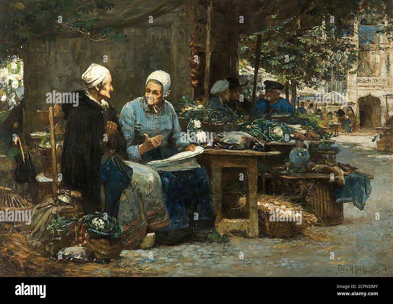 Reid Flora Macdonald - Market Gossip 2 - British School - 19th Century ...