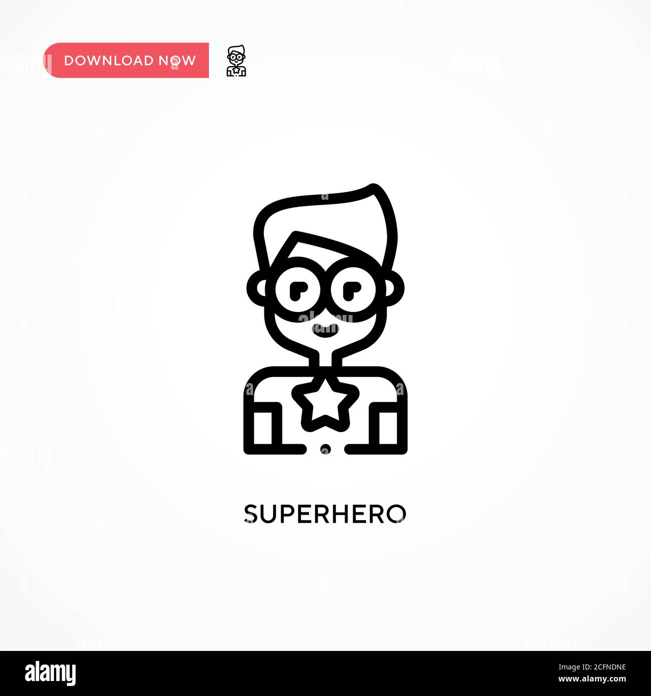 Superhero vector icon. Modern, simple flat vector illustration for web ...
