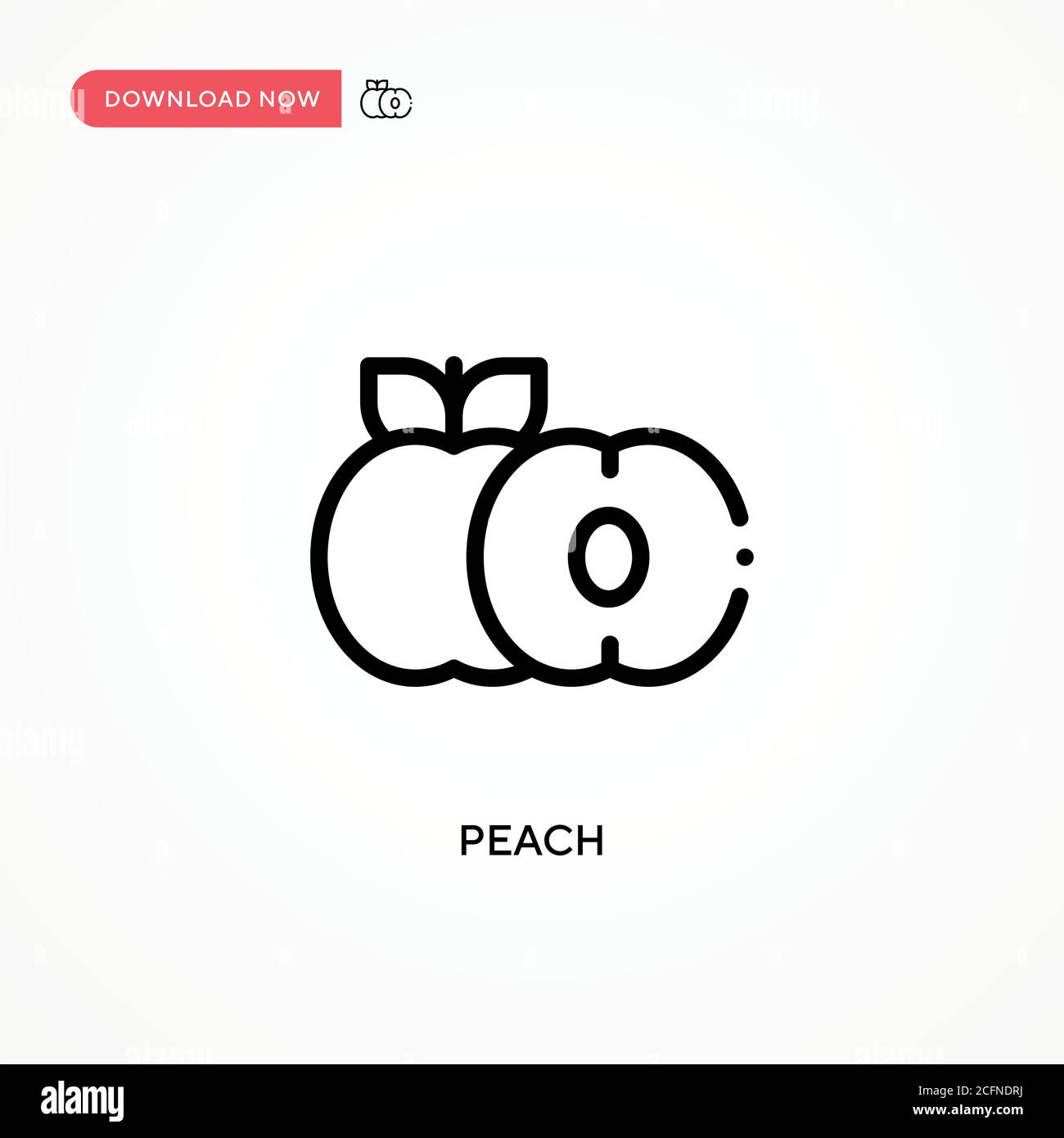 Sliced peaches Stock Vector Images - Alamy