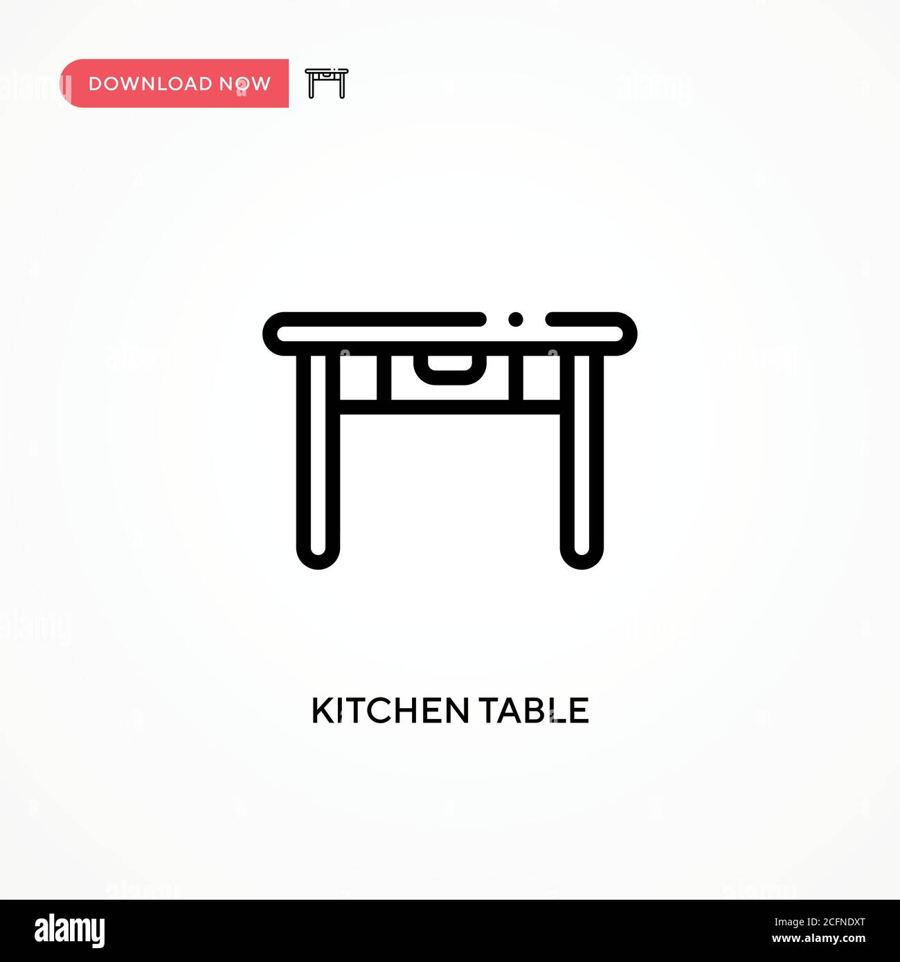 Kitchen table vector icon. Modern, simple flat vector illustration for ...