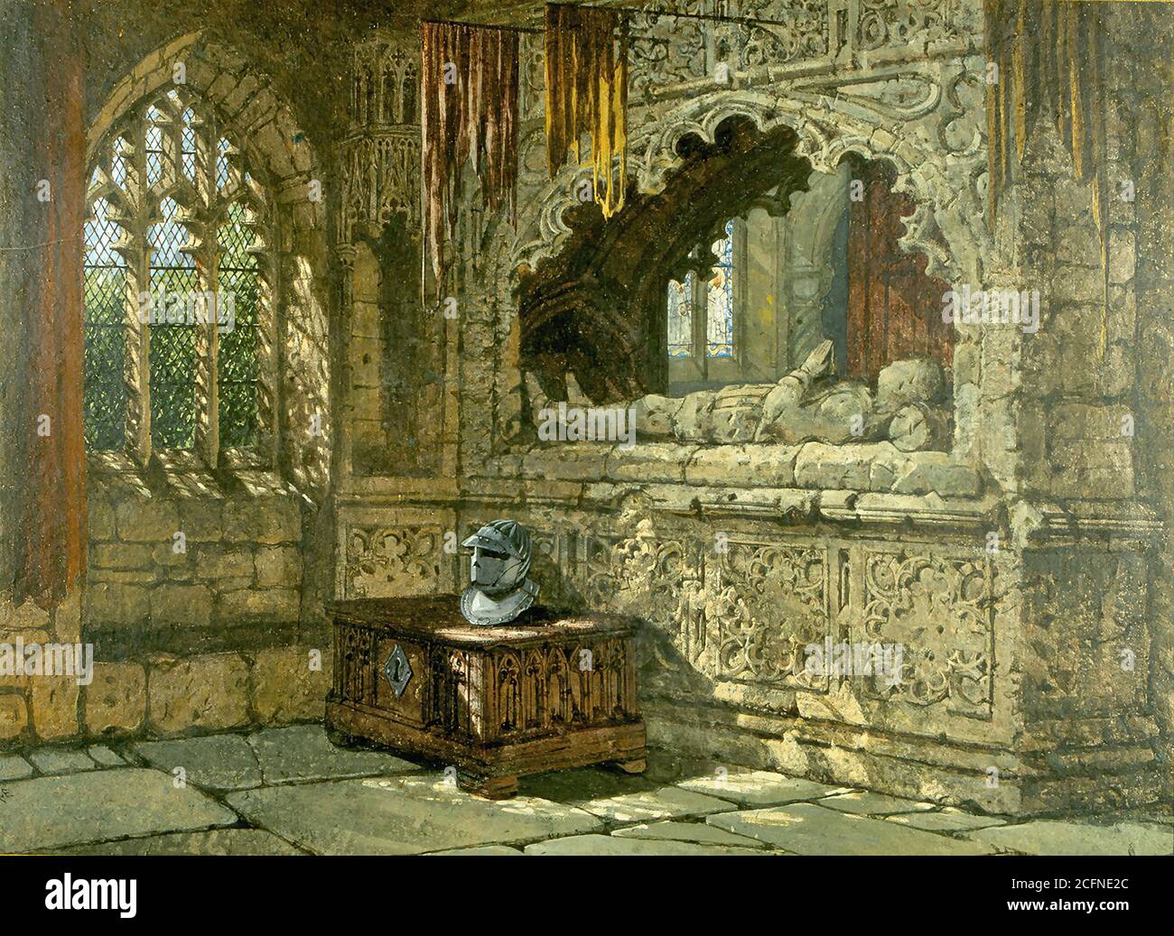 Rayner Samuel - Tomb in the Crypt of Arundel Castle - British School ...