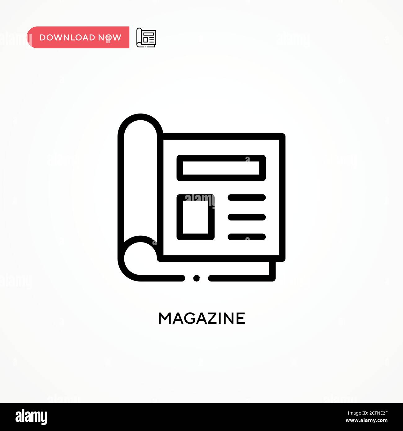 Magazine vector icon. Modern, simple flat vector illustration for web ...