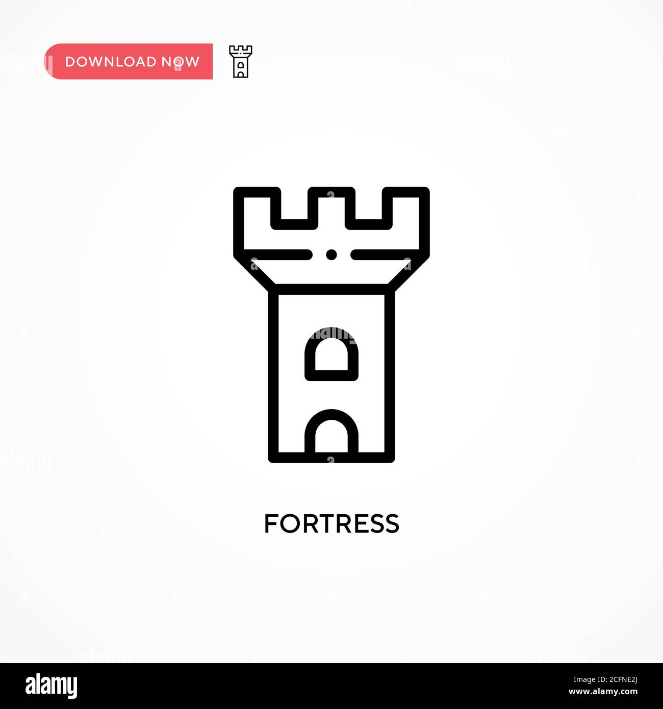 Fortress vector icon. Modern, simple flat vector illustration for web ...