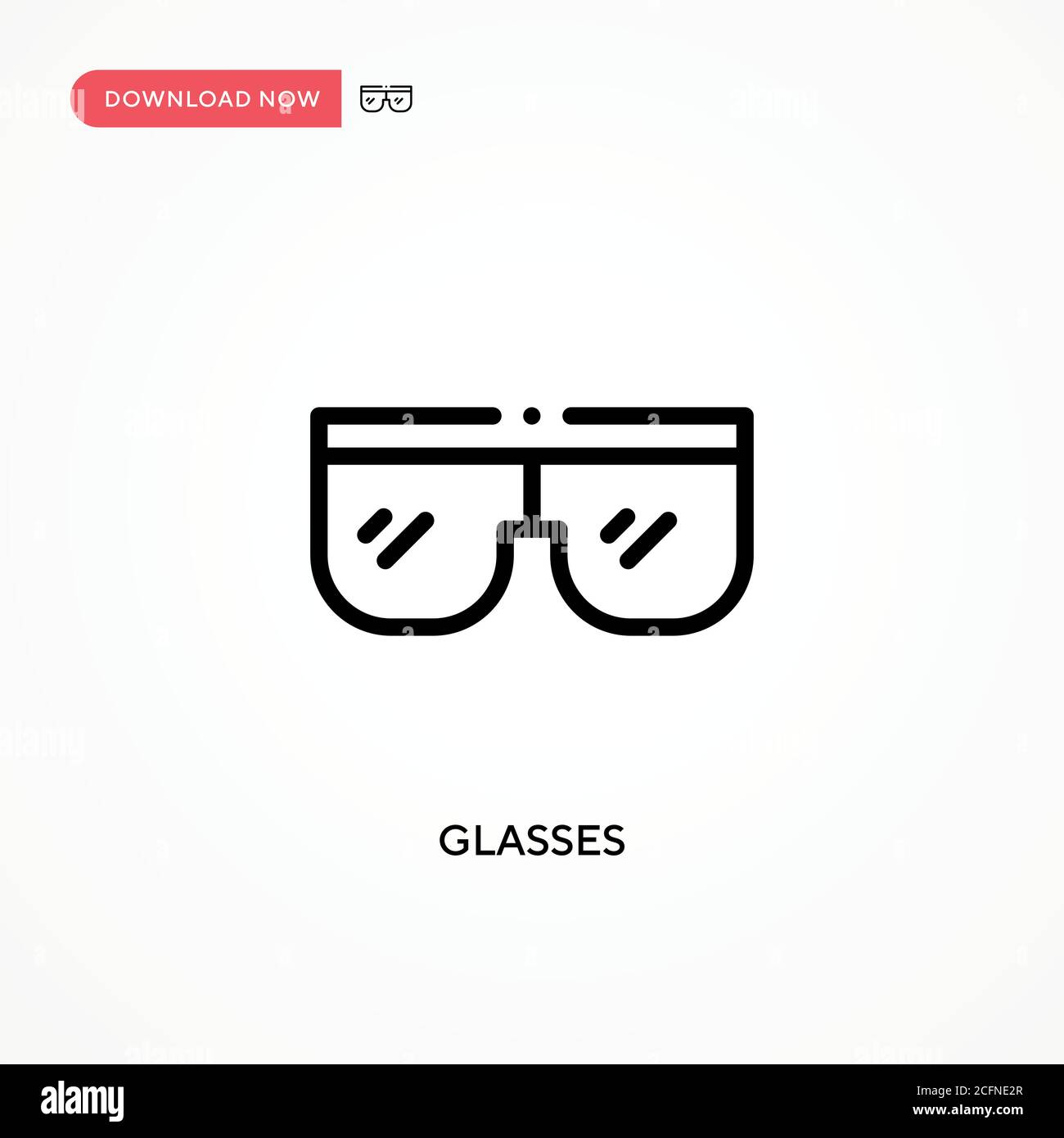 Glasses vector icon. Modern, simple flat vector illustration for web ...