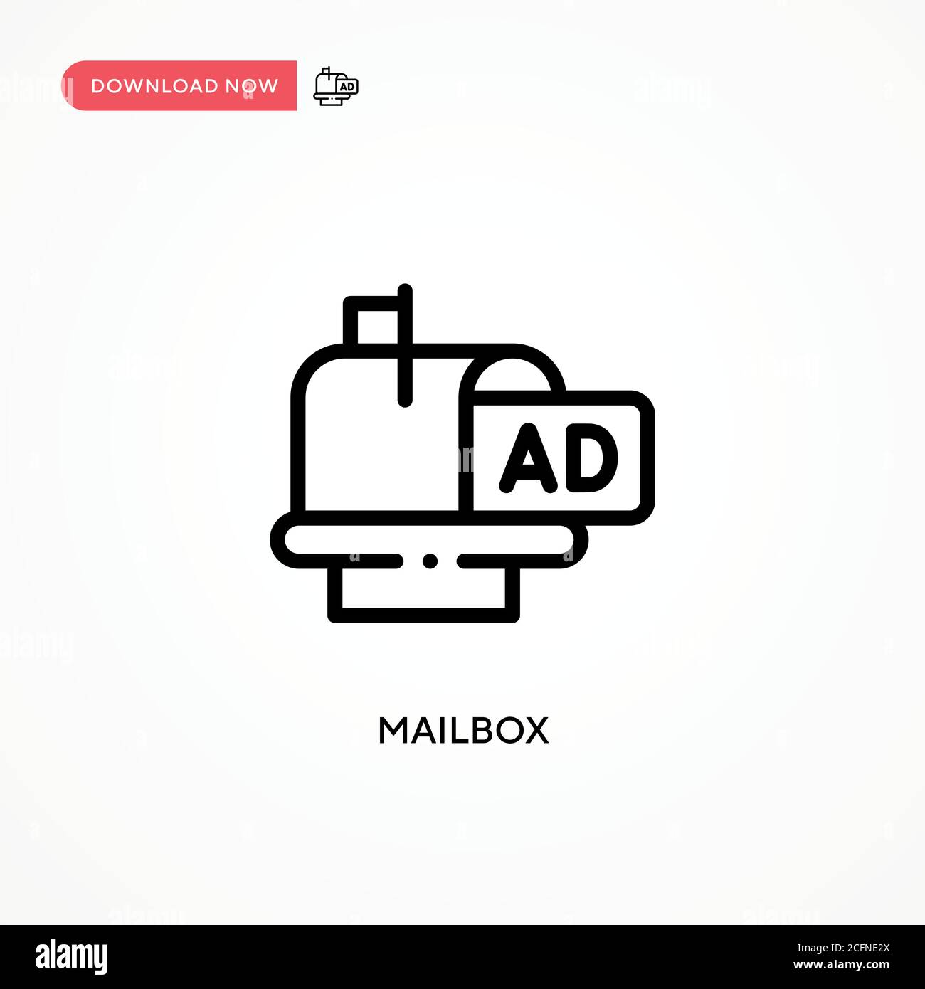 Mailbox vector icon. Modern, simple flat vector illustration for web ...