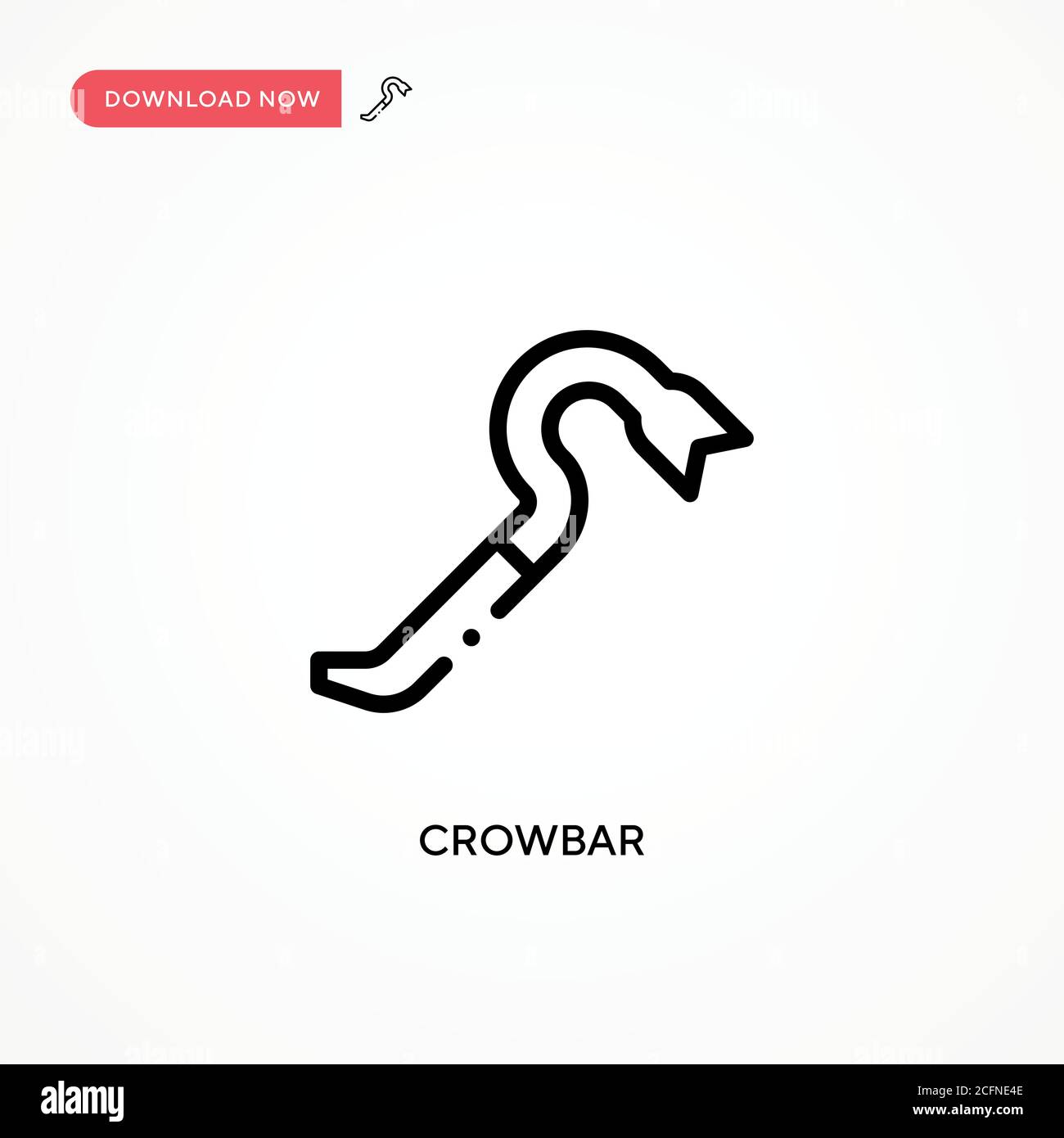 Crowbar vector icon. Modern, simple flat vector illustration for web ...