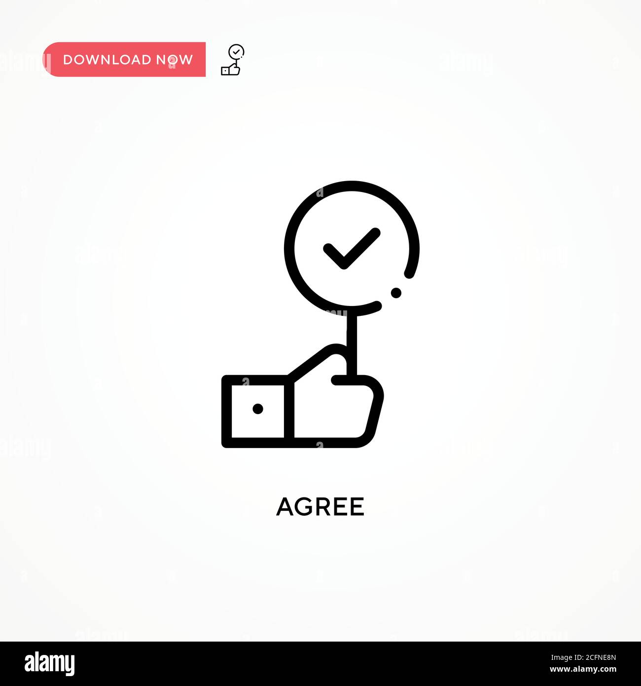 Agree vector icon. Modern, simple flat vector illustration for web site ...