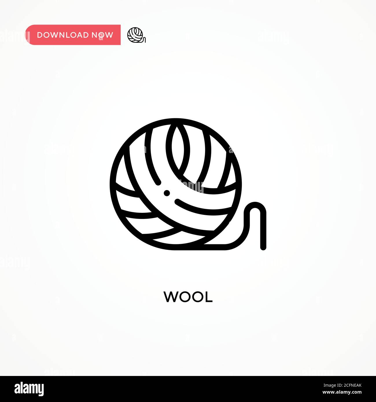 Wool vector icon. Modern, simple flat vector illustration for web site ...