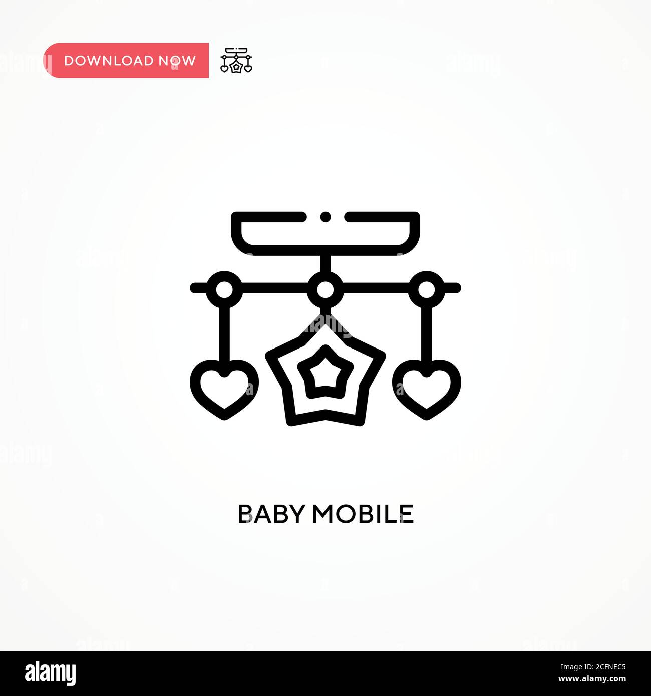 Baby mobile vector icon. Modern, simple flat vector illustration for ...