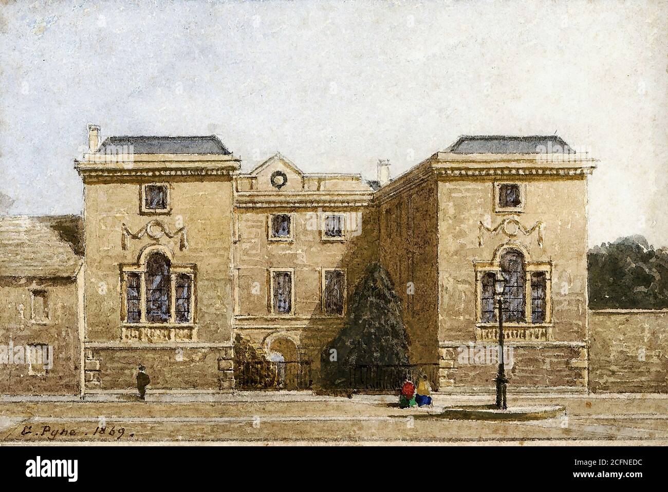 Pyne George - Worcester College Library Exterior Oxford - British ...