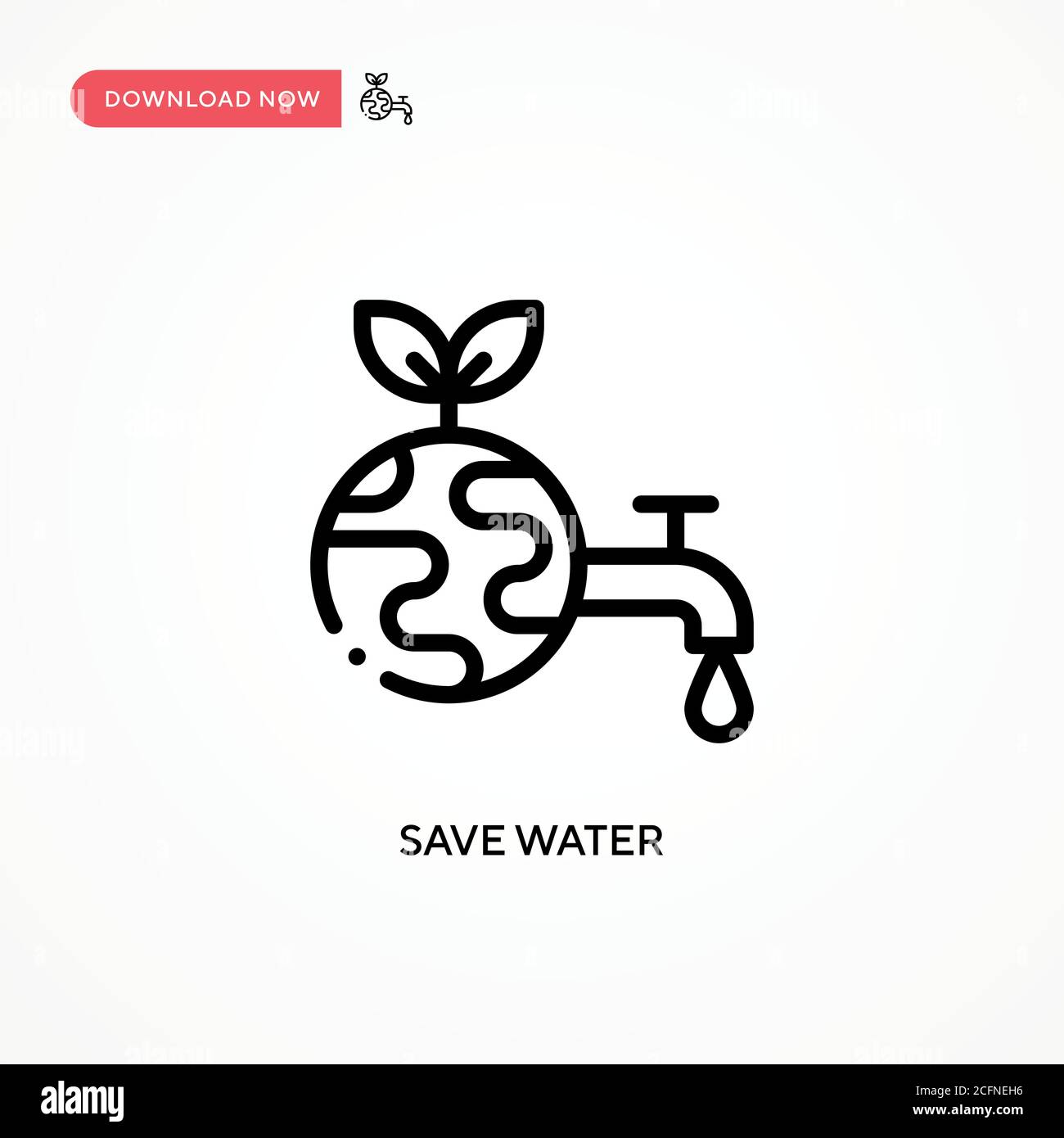 Save water vector icon. Modern, simple flat vector illustration for web ...