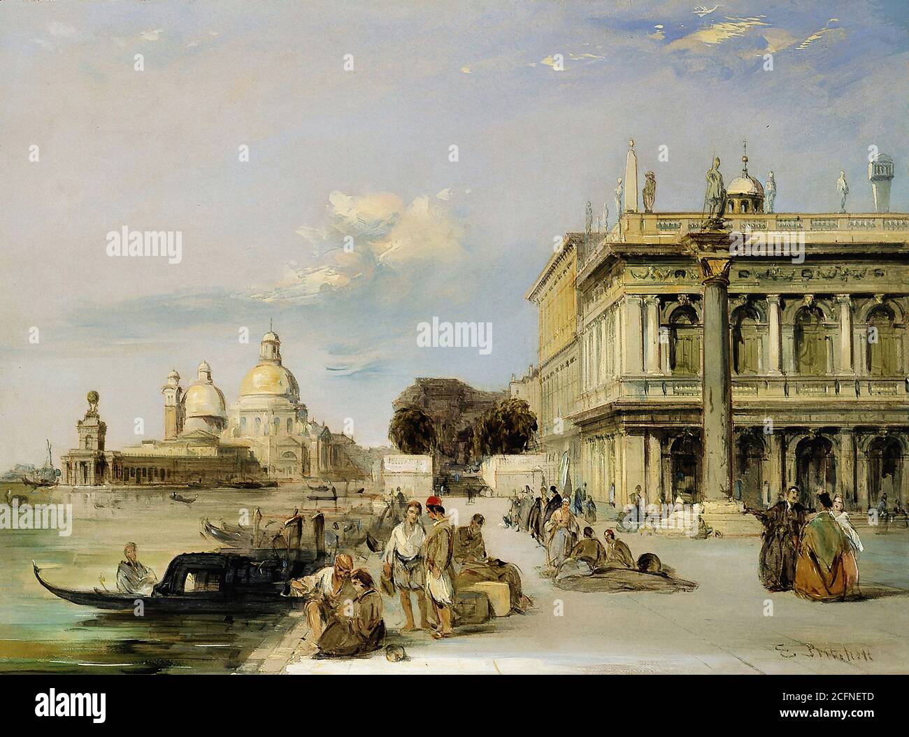 Pritchett Edward - the Santa Maria Della Salute - British School - 19th ...