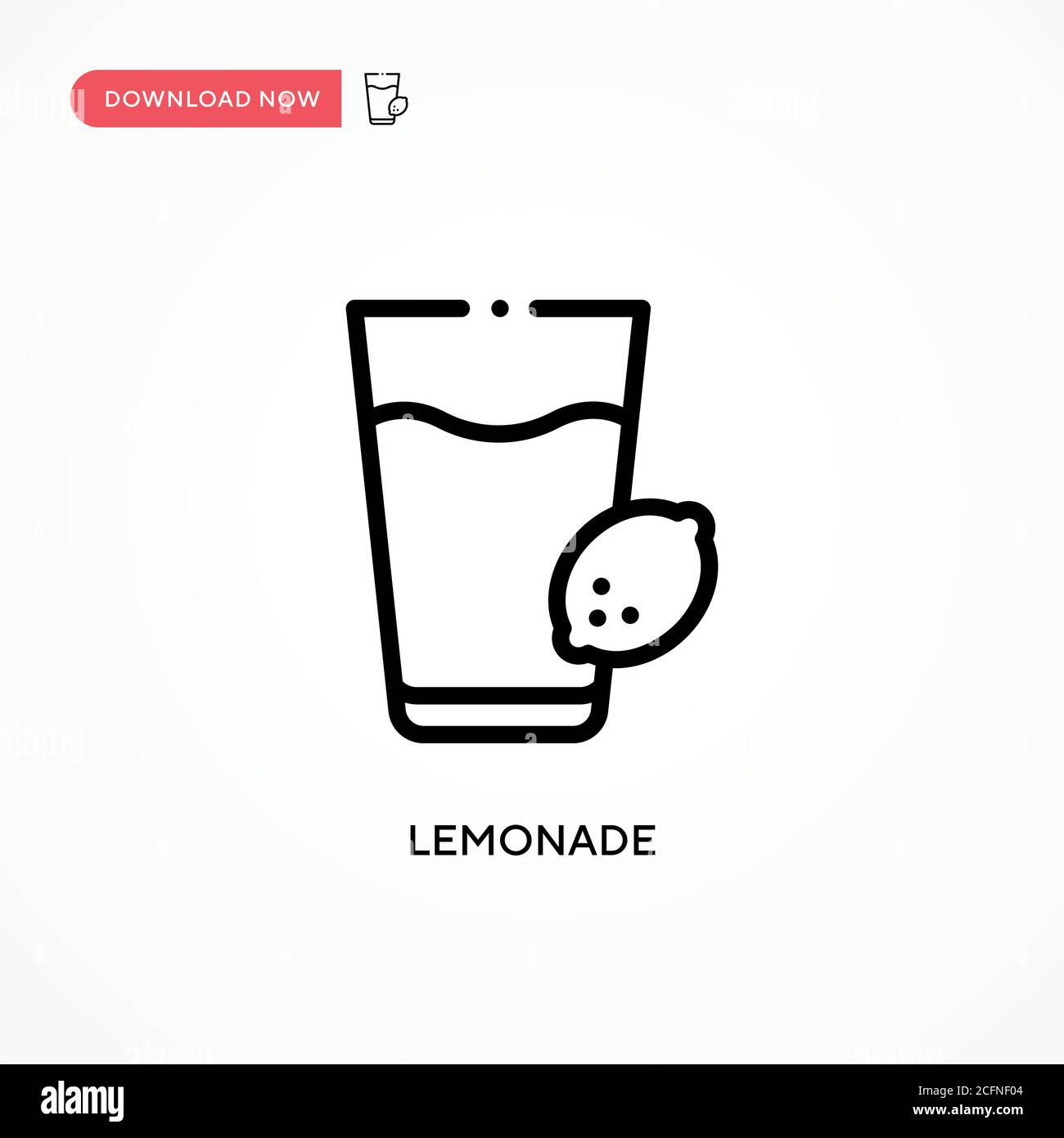 Lemonade vector icon. Modern, simple flat vector illustration for web ...
