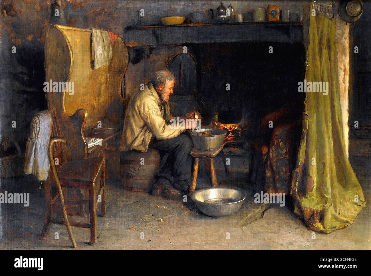Pratt Jonathan - Peeling the Spuds - British School - 19th Century ...