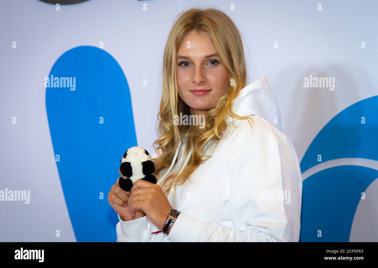 Dayana Yastremska of the Ukraine at the players party of the 2019 ...