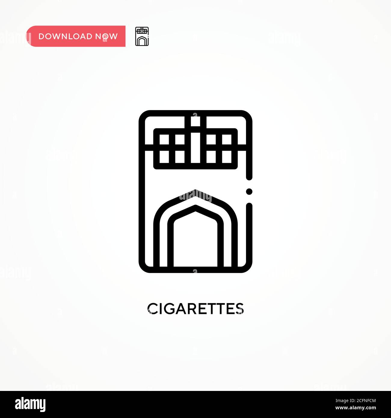 Cigarettes vector icon. Modern, simple flat vector illustration for web ...