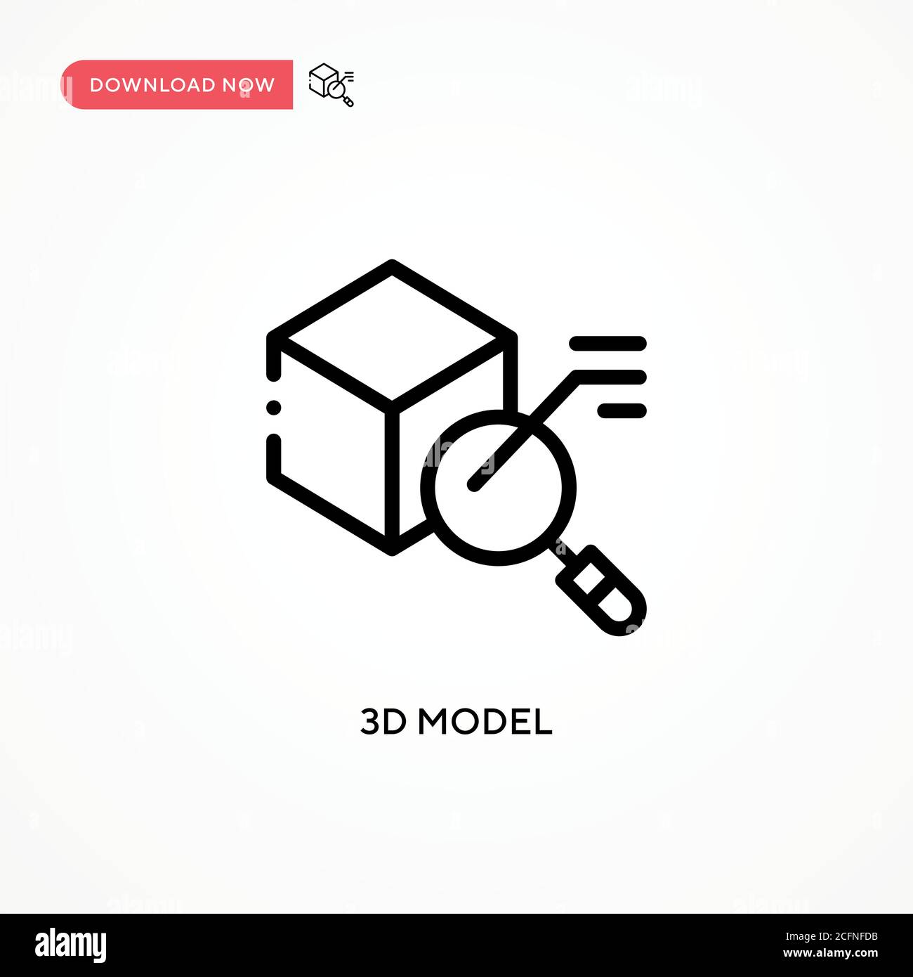 3d model vector icon. Modern, simple flat vector illustration for web ...