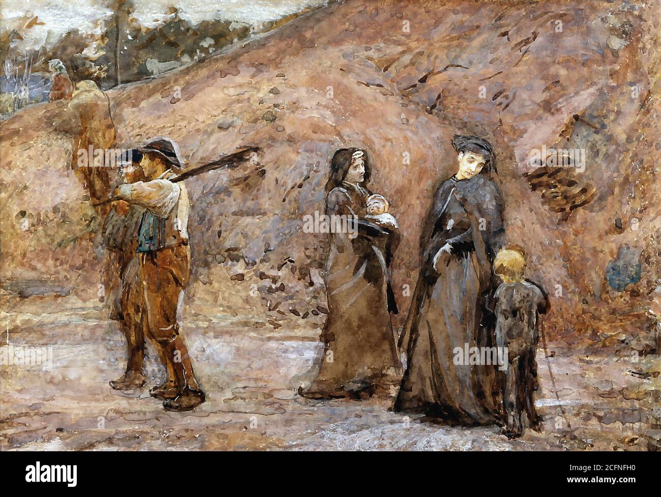 Pinwell George John - the Quarry - British School - 19th Century Stock ...